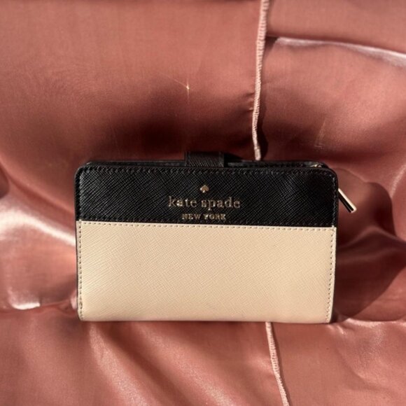 kate spade | Bags | Kate Spade Staci Colorblock Medium Compact Bifold ...